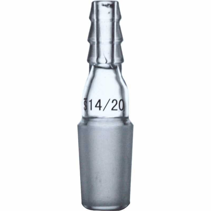 Glass Vacuum Hose Inlet Adapter Straight With Male Joint & Fritted Dis ...