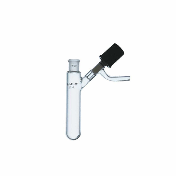 Laboy Glass Reaction/Schlenk Tube with Outer Joint & High Vacuum Valve ...